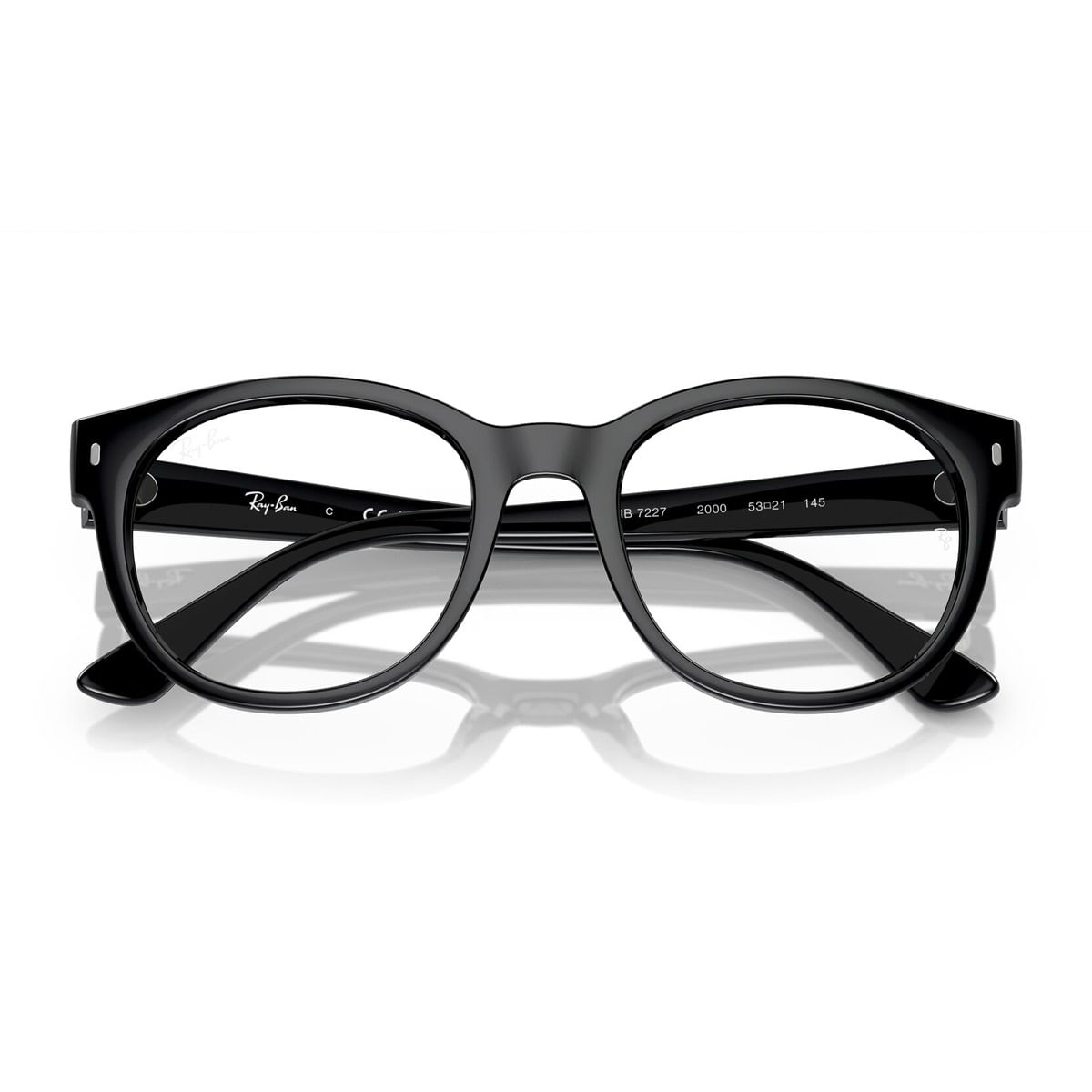 Lentes oftálmicos para dama Ray Ban square black 0rx7227 2000 53