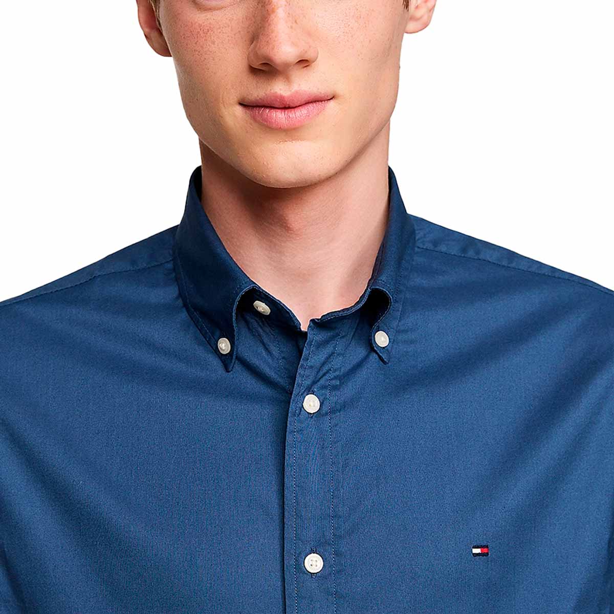 Camisa casual para caballero Tommy Hilfiger azul mw0mw30934-dbz - La Marina