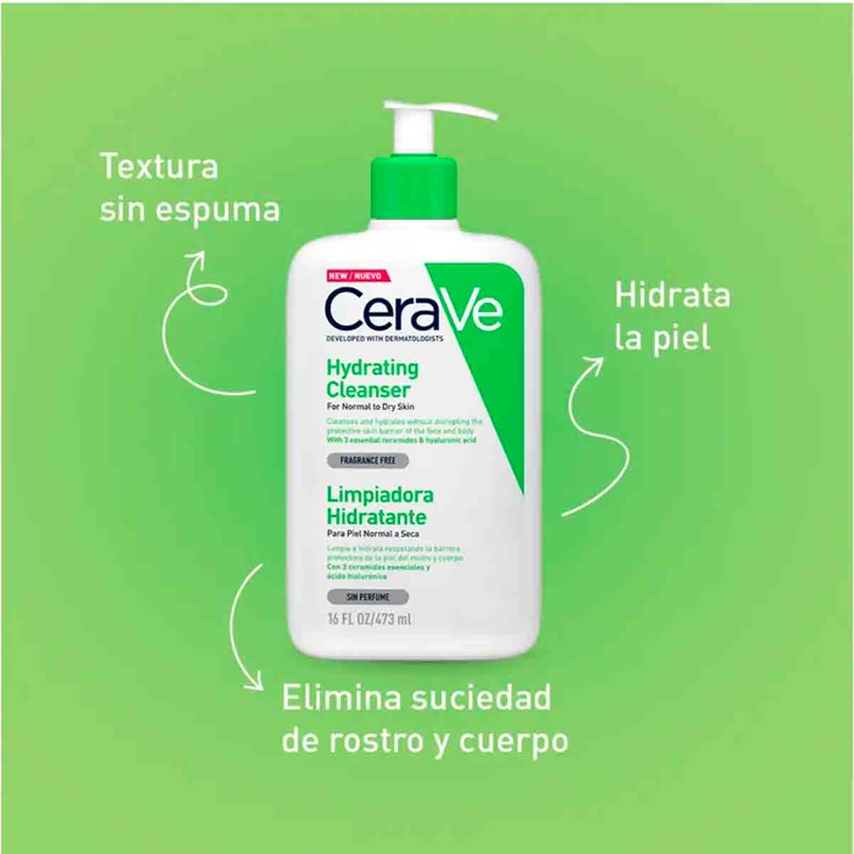 Crema limpiadora hidratante Cerave MB100100 - La Marina Tienda en línea