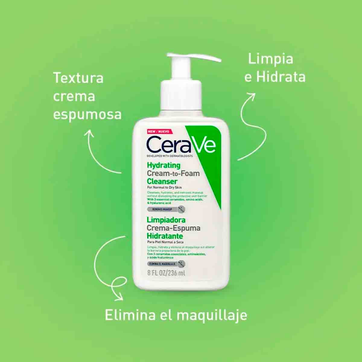 Crema limpiadora hidratante Cerave CER-HIDD0016 - La Marina Tienda en línea