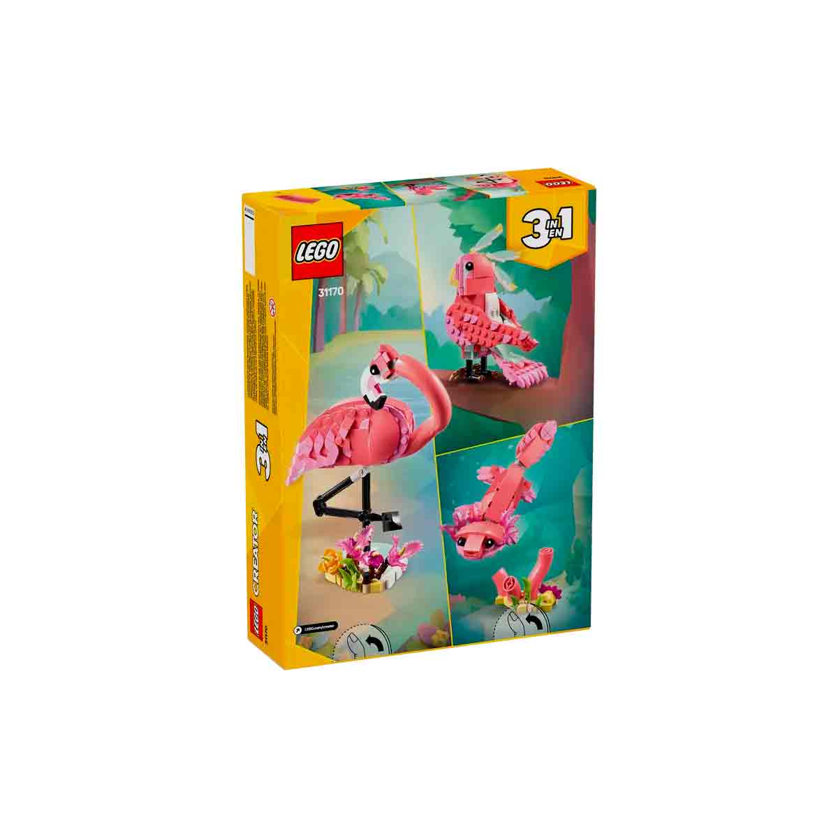 Armable Lego fauna salvaje flamenco rosa 31170
