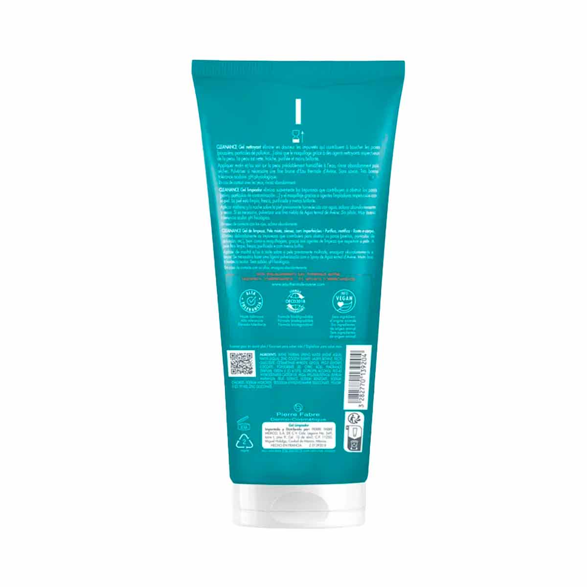 Gel limpiador Avene cleanance AVE-GRAD0040 - La Marina Tienda en línea