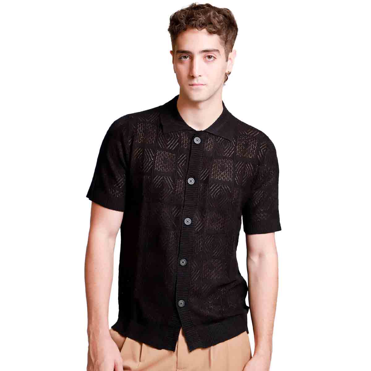 Playera tipo polo Lob negro para caballero cspc0042 - La Marina Tienda ...