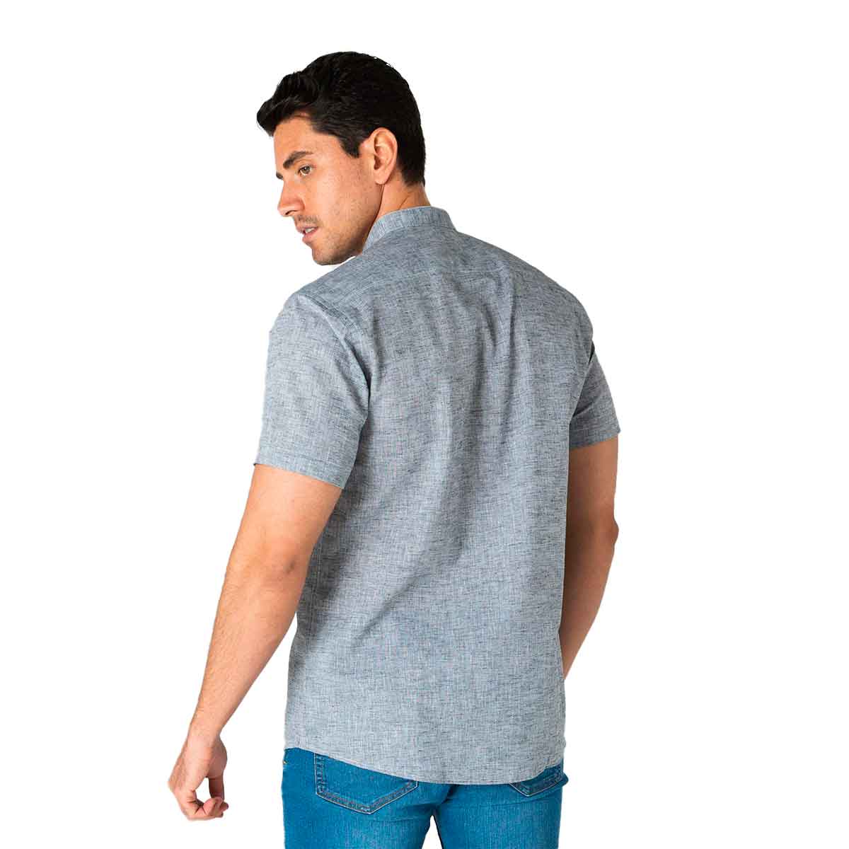 Camisa Porto Blanco azul para caballero MC-2596