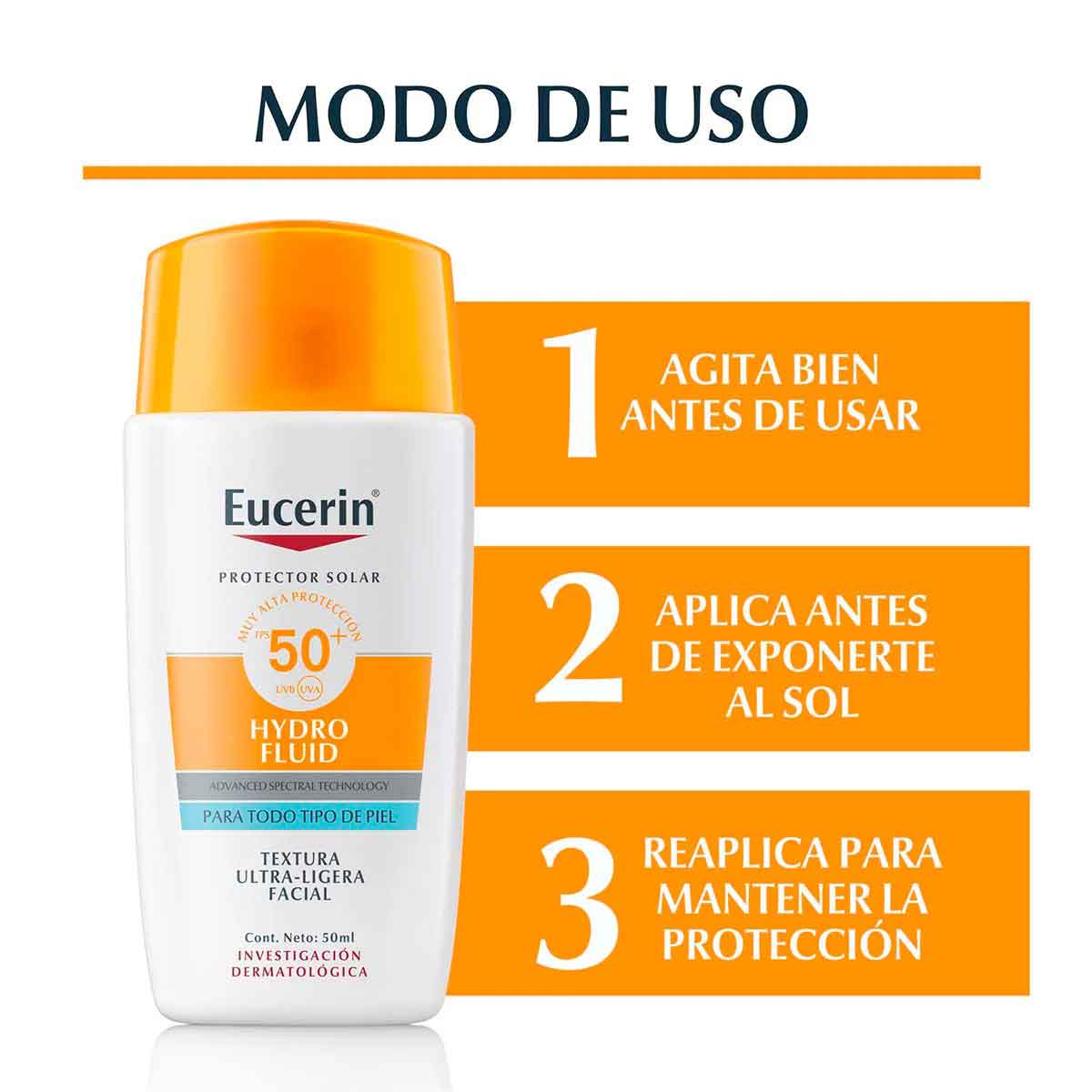 Bloqueador solar facial Eucerin hydro fluid BDF-SOLD0025 - La Marina ...