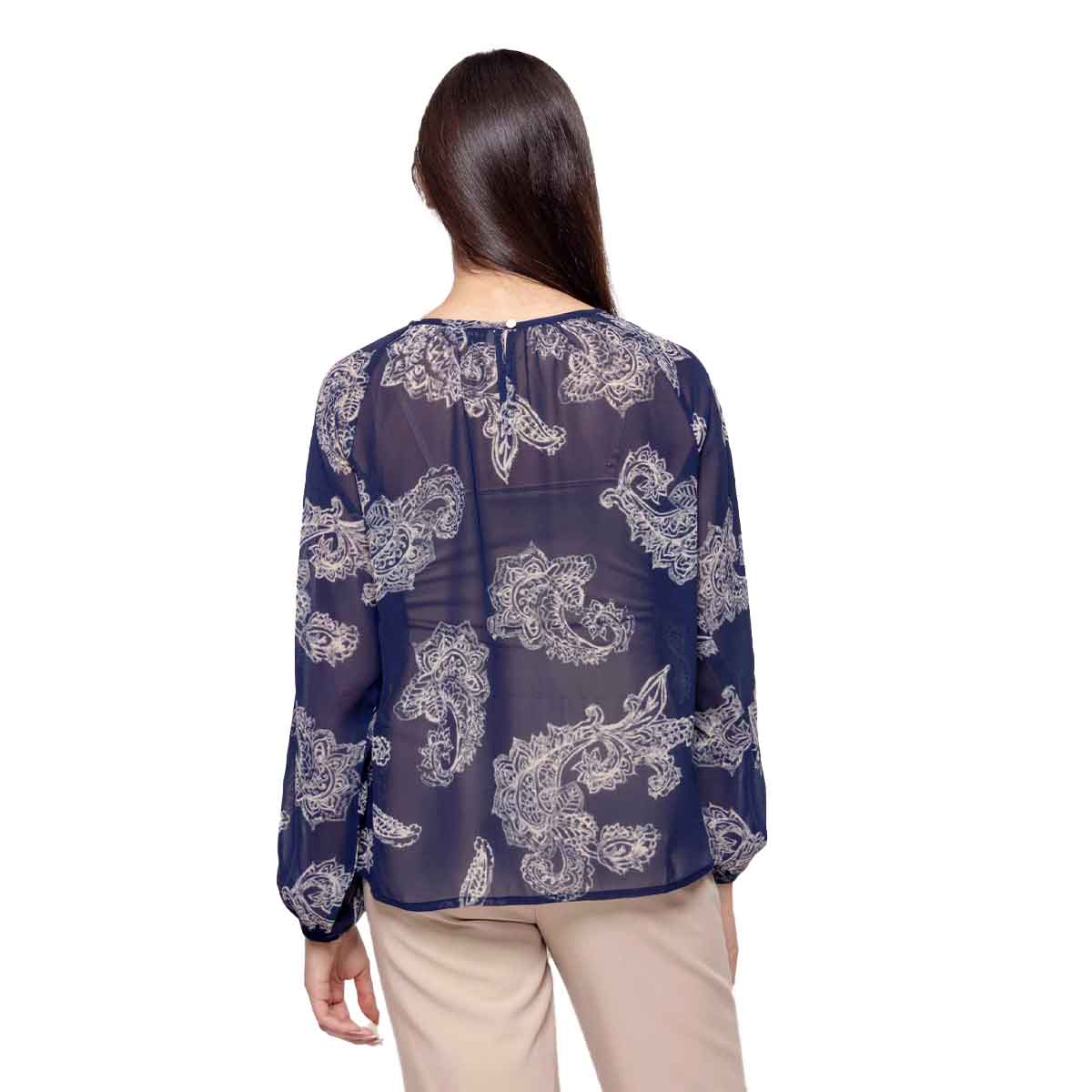 Blusa Stop azul para dama 27992 - La Marina Tienda en línea