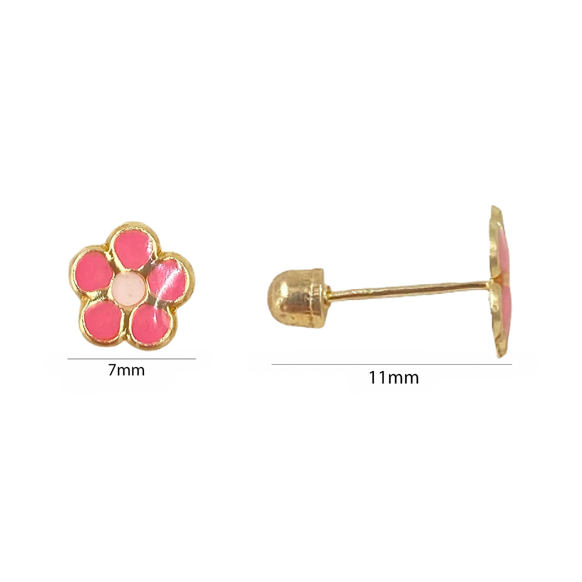 Broqueles Renee para niña rosa F-643 - La Marina Tienda en línea