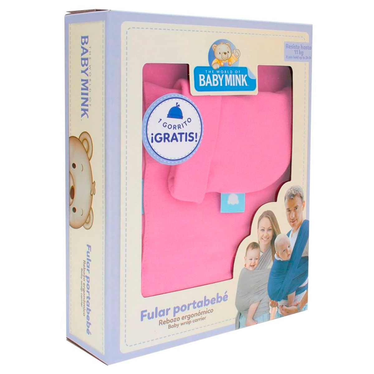 Fular Portabebé Baby Mink Rosa BM07E - La Marina Tienda en línea