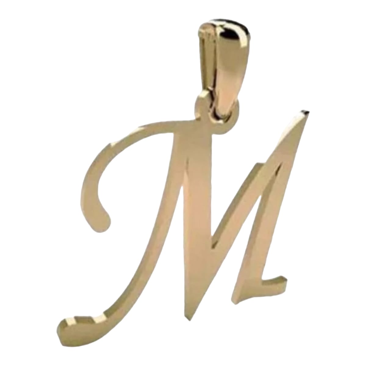 Dije Letra M Joyeria M De Leon Oro 14 K.