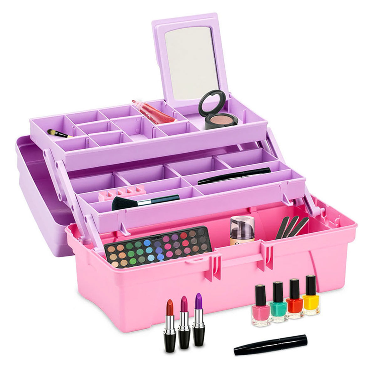 Caja organizadora vanity Rimax rosa-lila 13445 - La Marina Tienda en línea