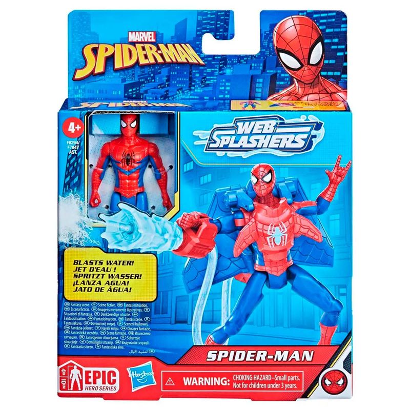 Figura Spiderman Marvel Web Splashers Multicolor F8294 - La Marina