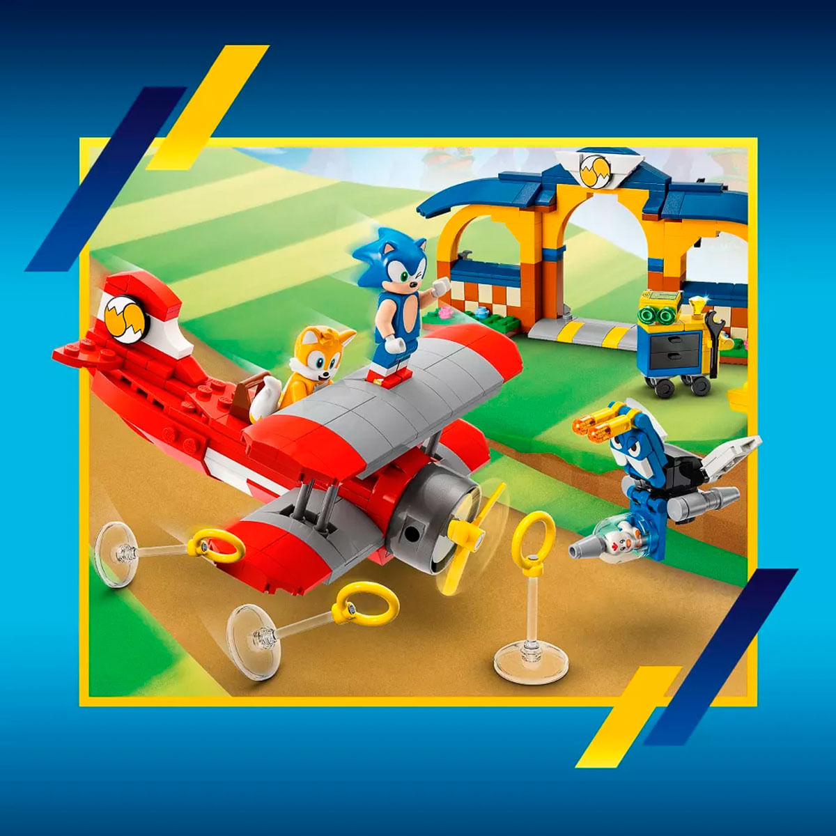 Armable Lego Sonic taller y avión tornado de tails multicolor 76991